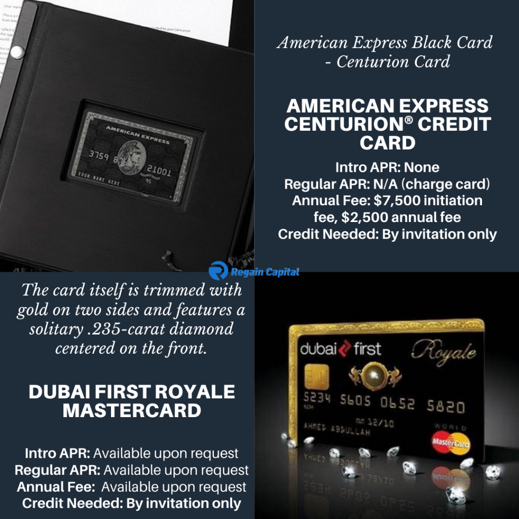 "Top 6", The Most Exclusive Credit Cards_[Regain Capital Trading ...